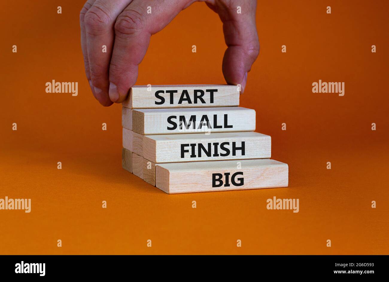 Start small finish big symbol. Concept words 'Start small finish big ...