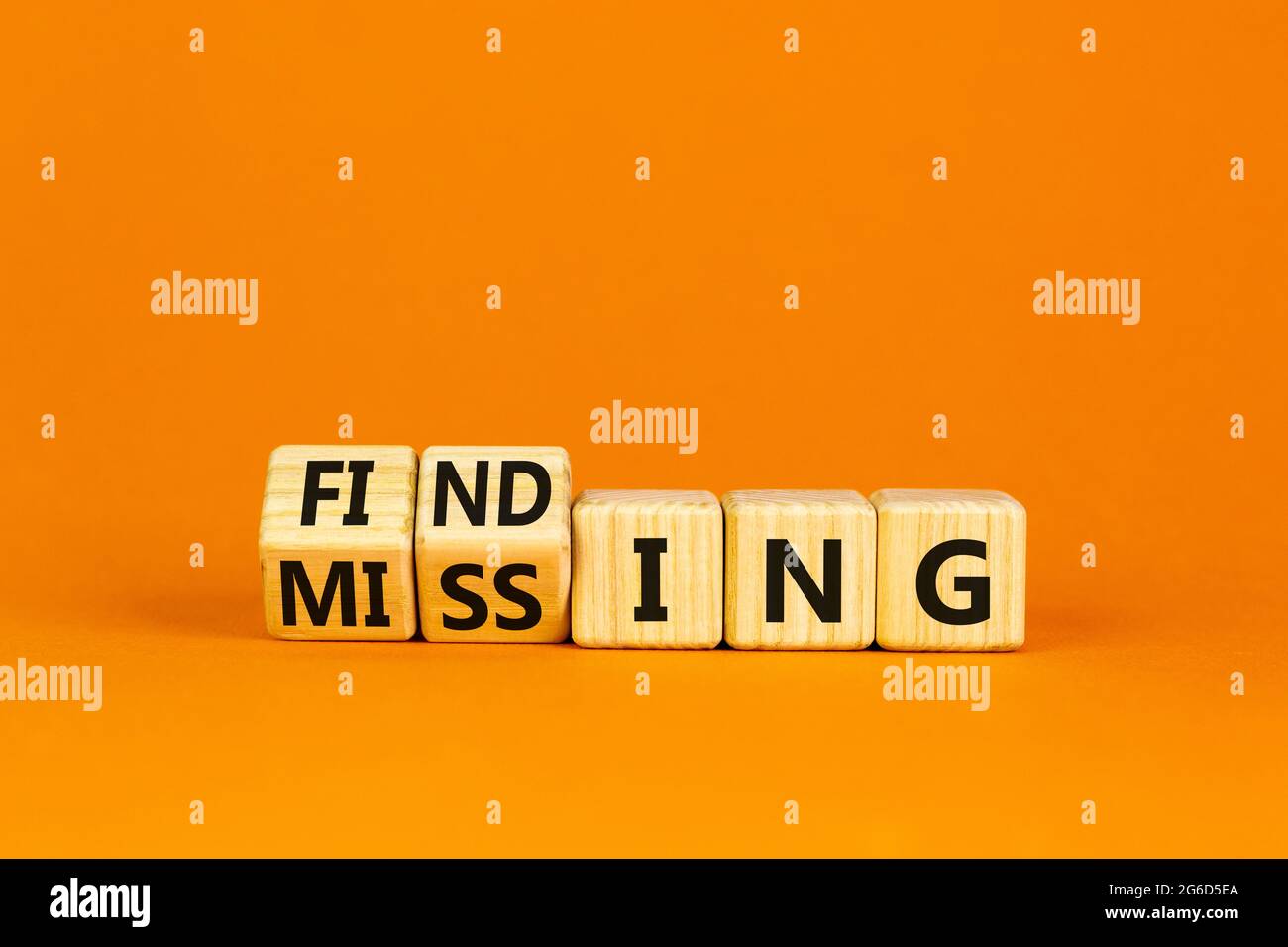 Finding or missing symbol. Turned wooden cubes and changed the word ...