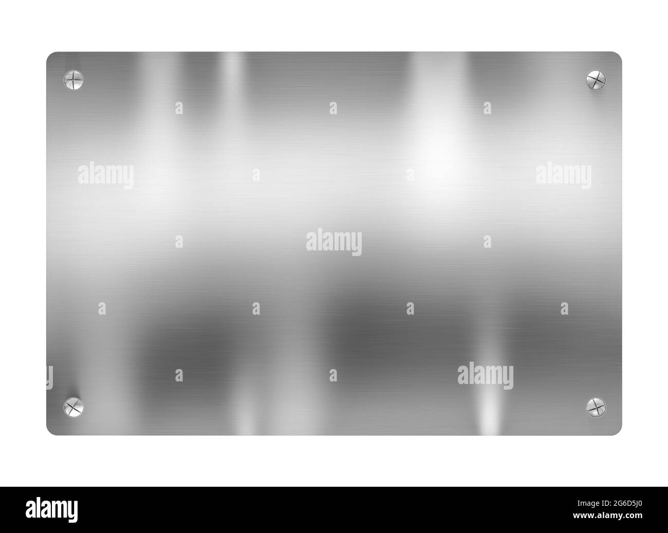 metal plate with screws. on a white background. 3d render Stock Photo ...