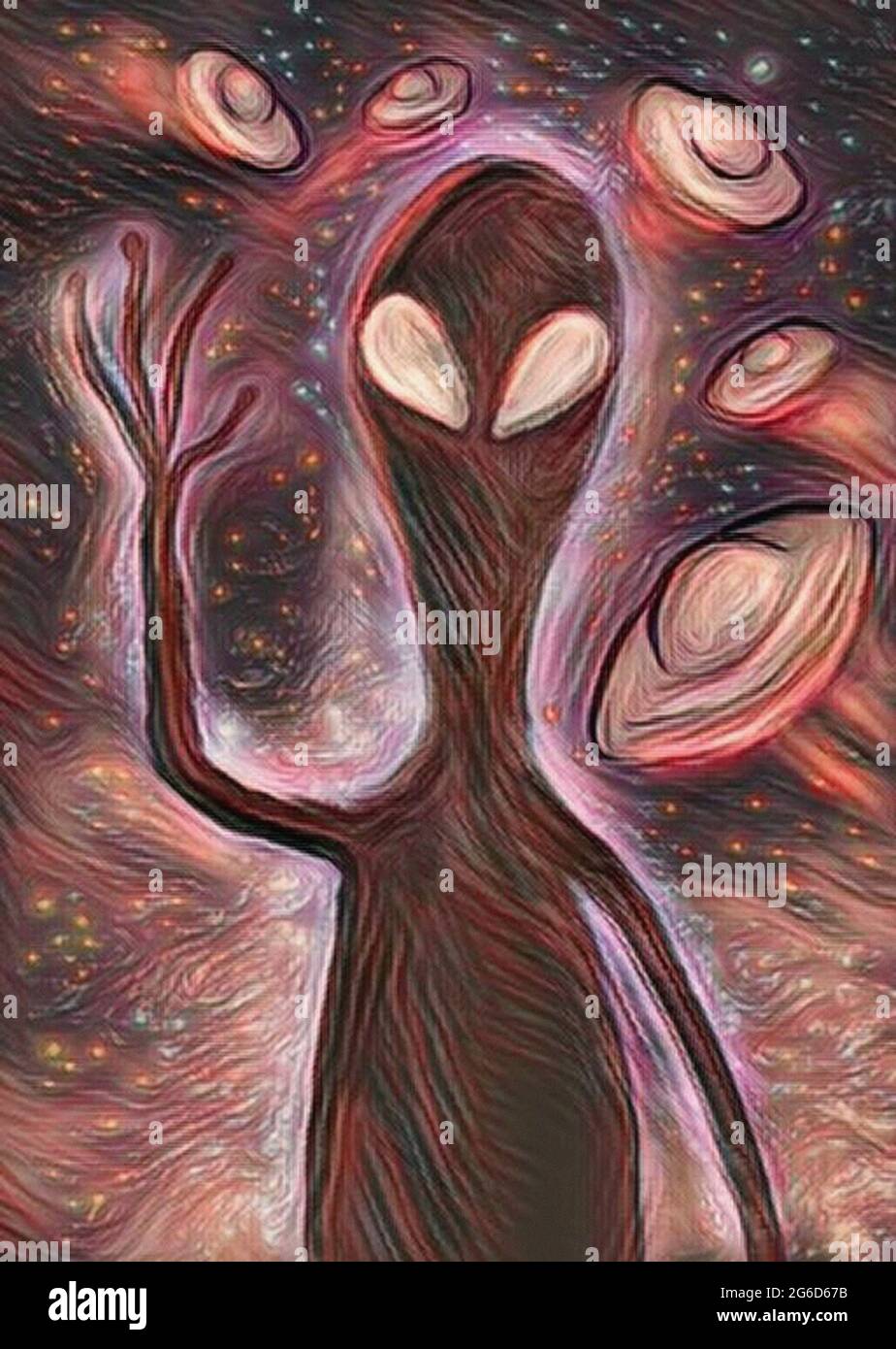 alien illustration Stock Photo - Alamy