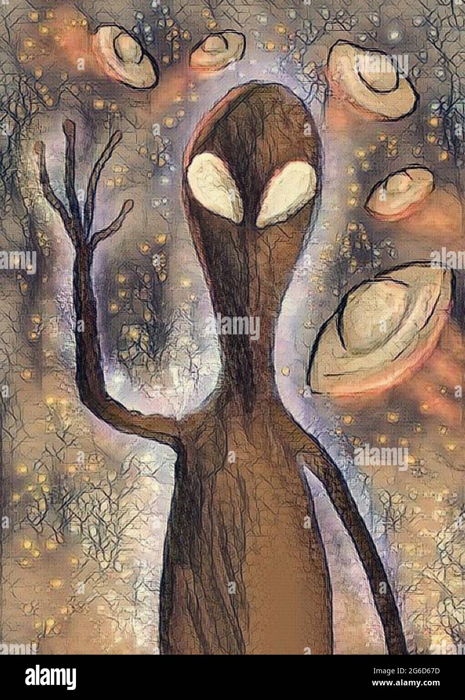 alien illustration Stock Photo - Alamy