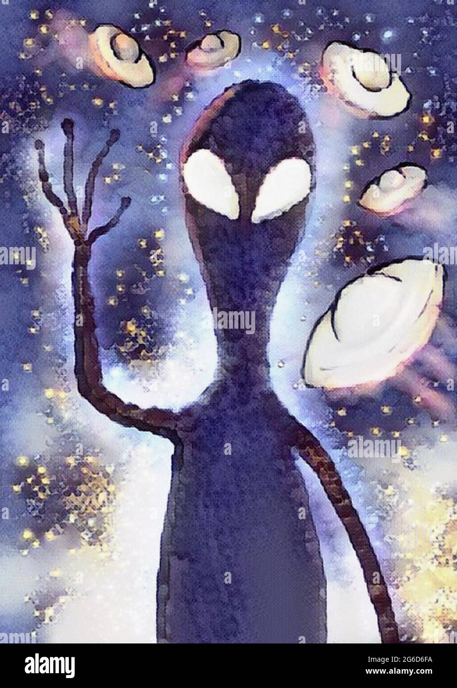 alien illustration Stock Photo - Alamy