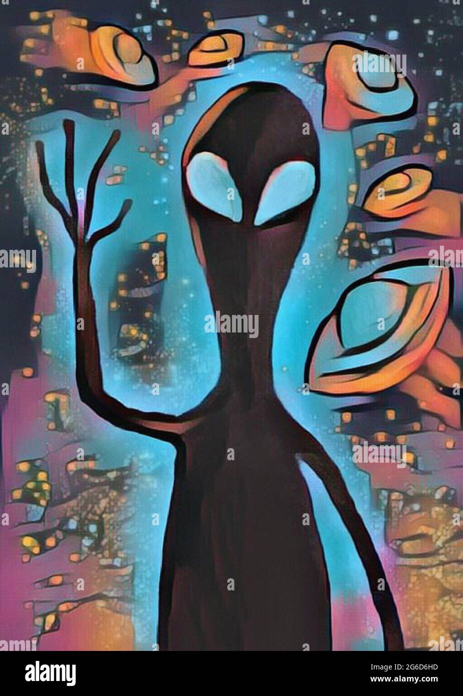 alien illustration Stock Photo - Alamy