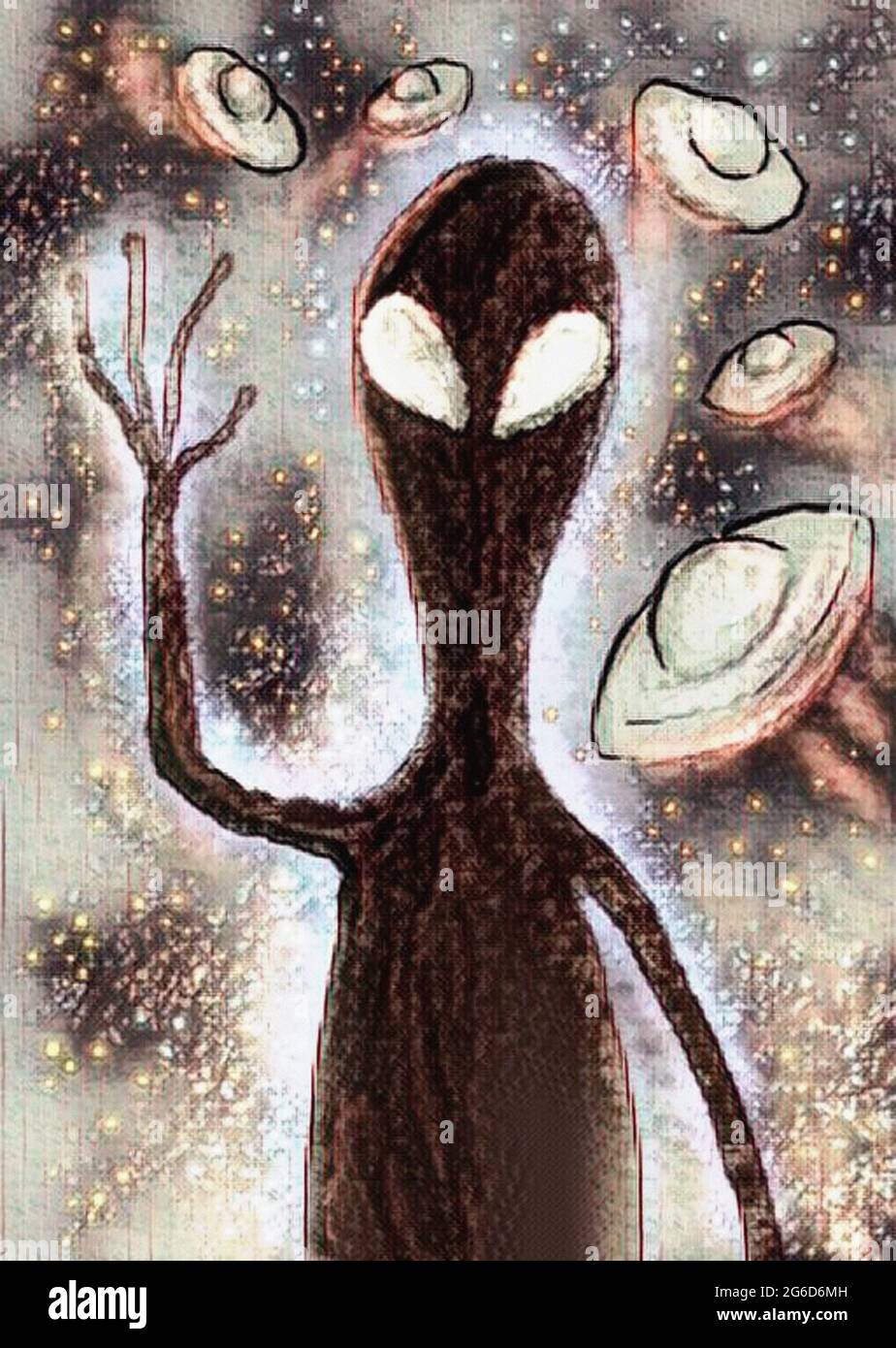 alien illustration Stock Photo - Alamy