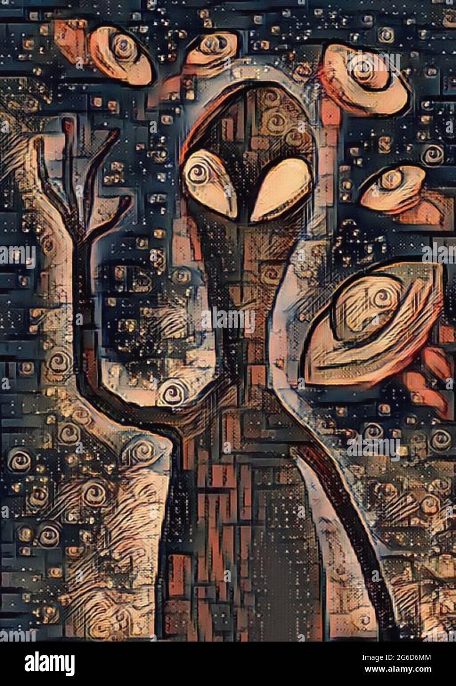 alien illustration Stock Photo - Alamy