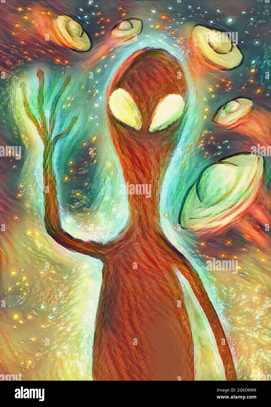 alien illustration Stock Photo - Alamy