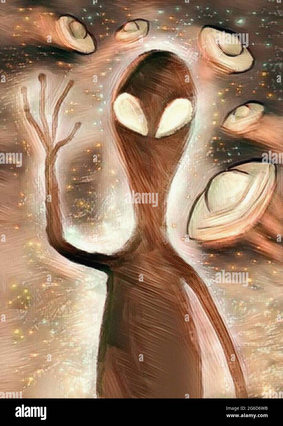 alien illustration Stock Photo - Alamy