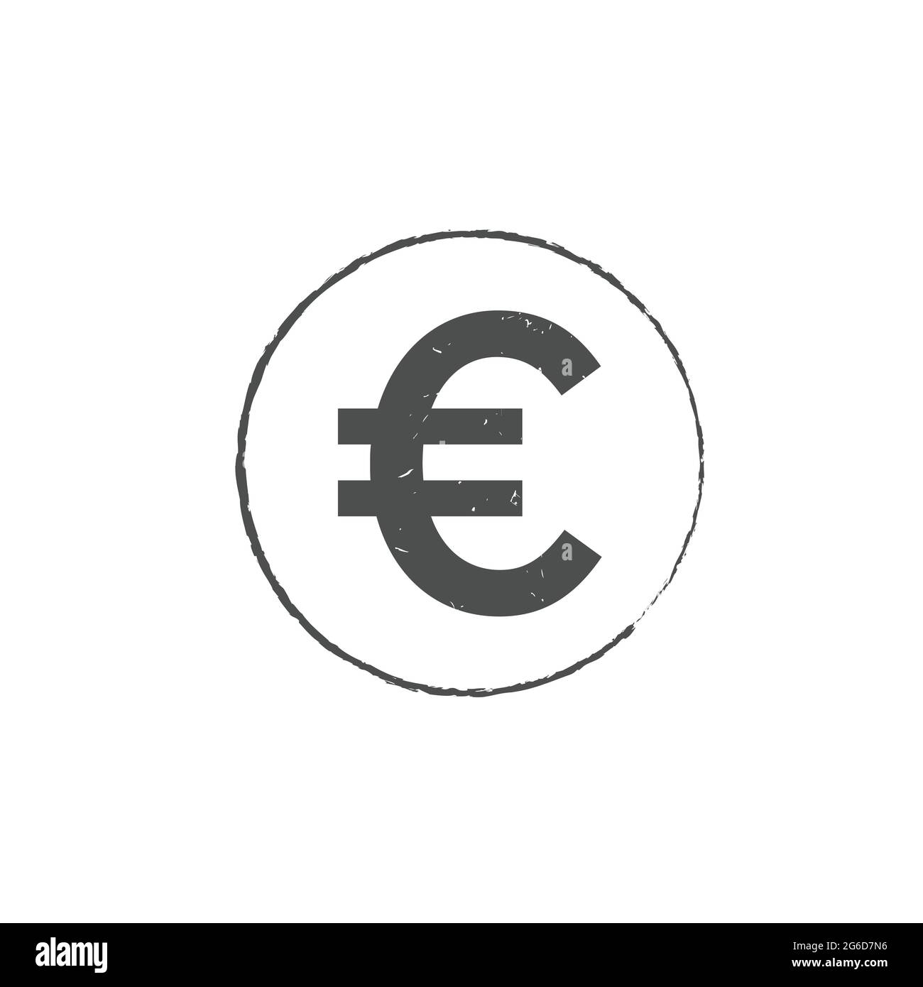 Euro grunge stamp seal vector design. Currency mainstream symbol with ...
