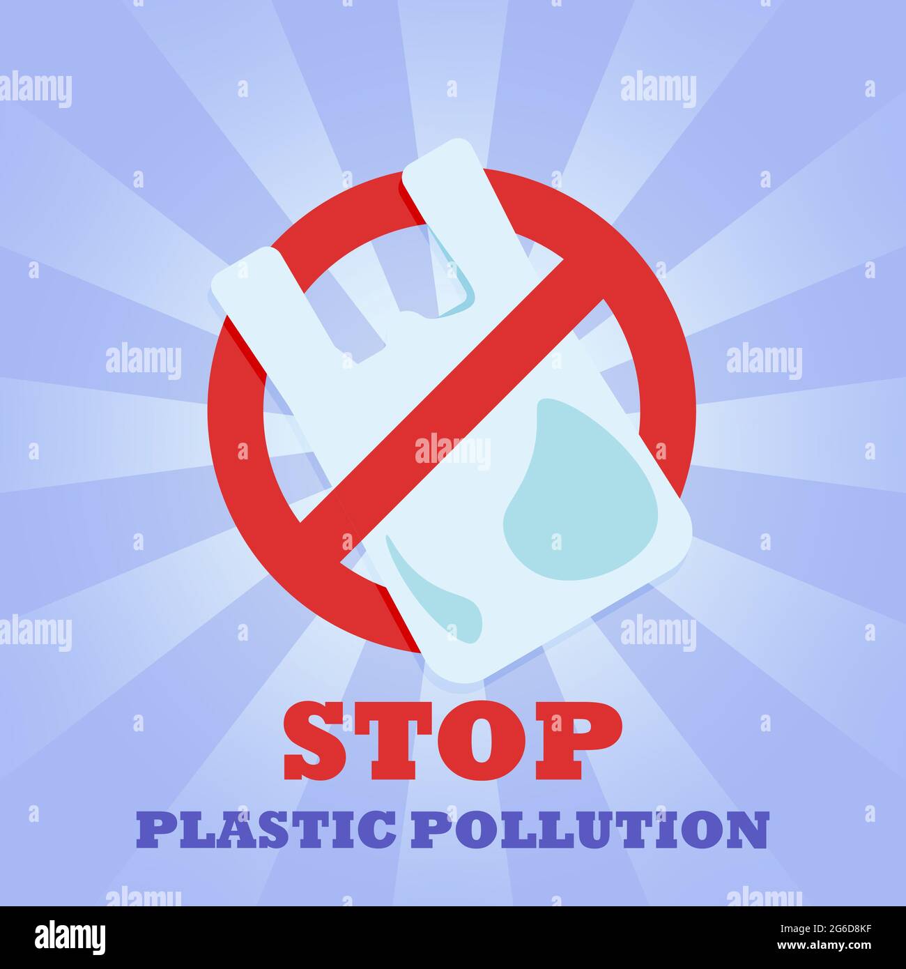 Plastic bag. Prohibition sign. No symbol. Banner. Stop plastic ...
