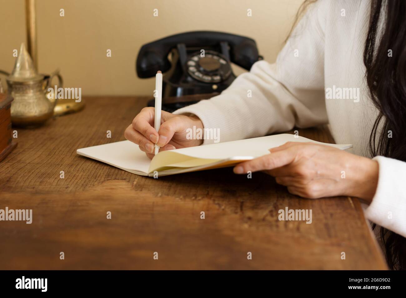 Old lady writing letter hi-res stock photography and images - Alamy