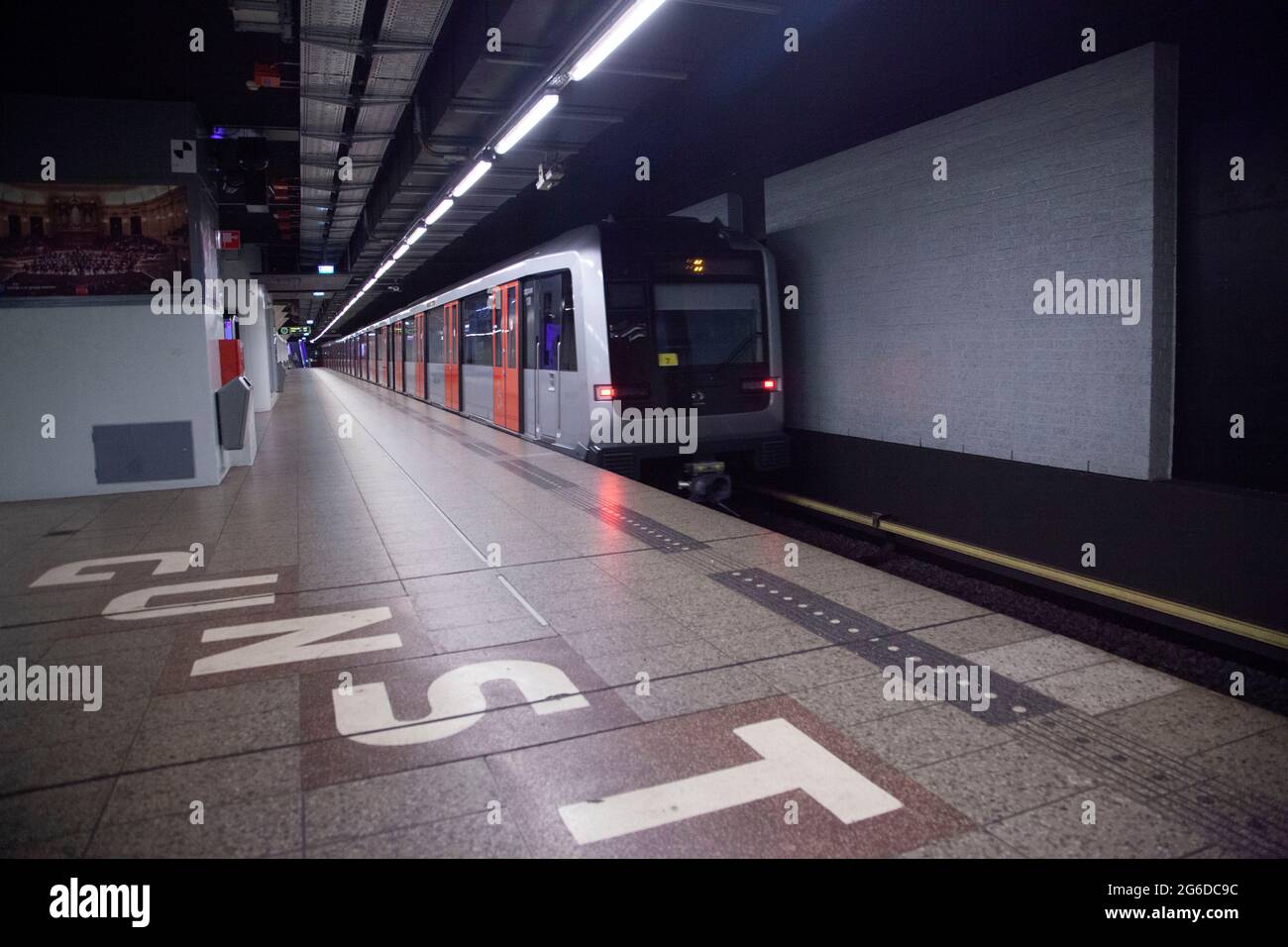 Amsterdam metro station in Holland Stock Photo - Alamy