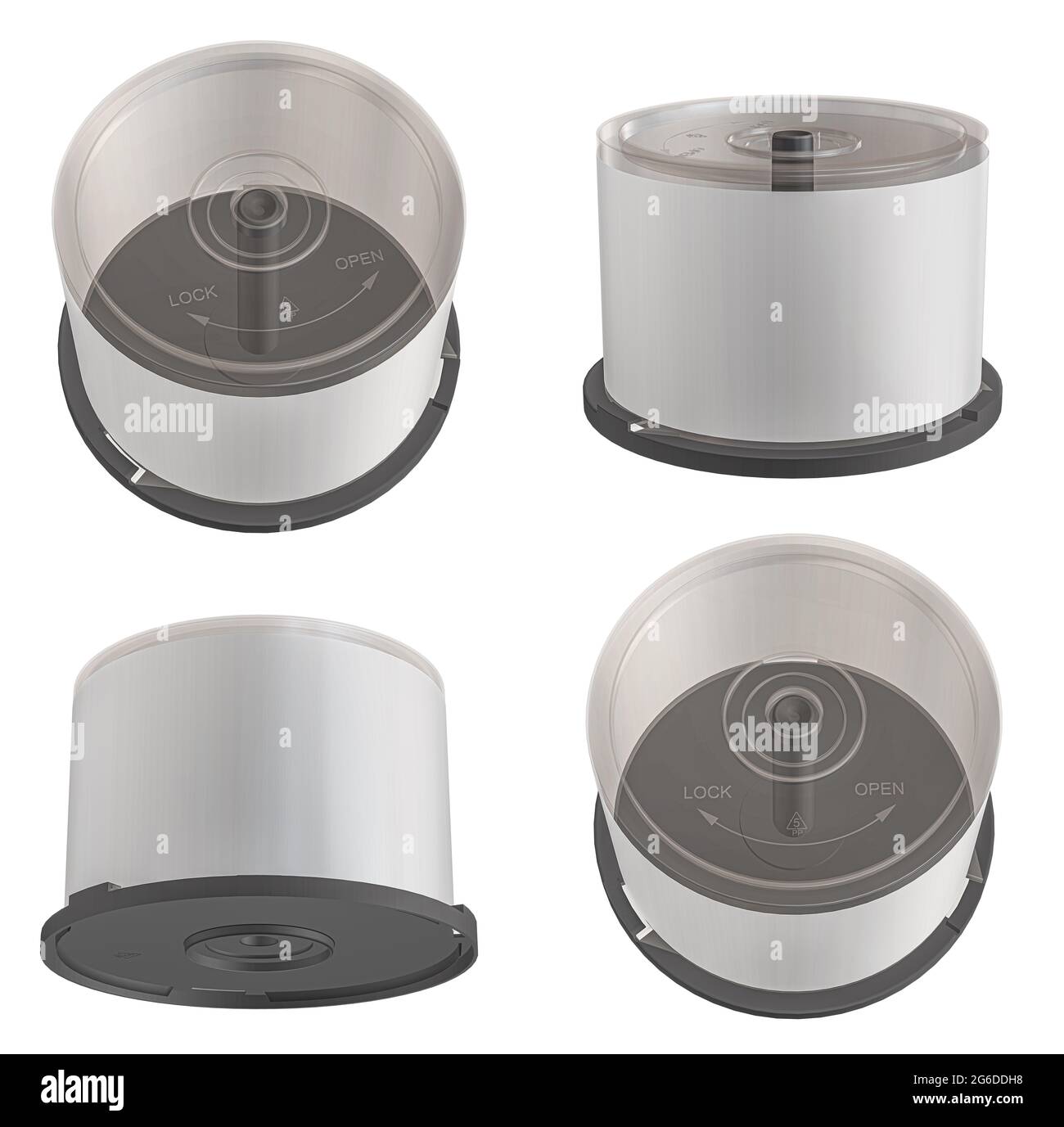 3D rendering - High resolution image CD cover PACK Isolated on a white ...