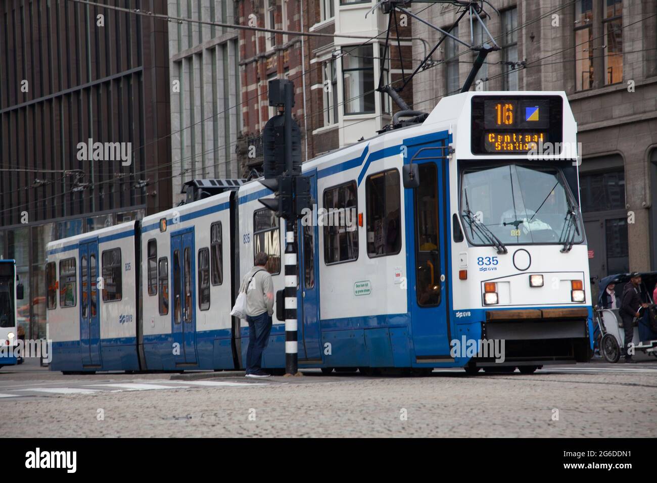 Urban trams in the city of Amsterdam Stock Photo - Alamy