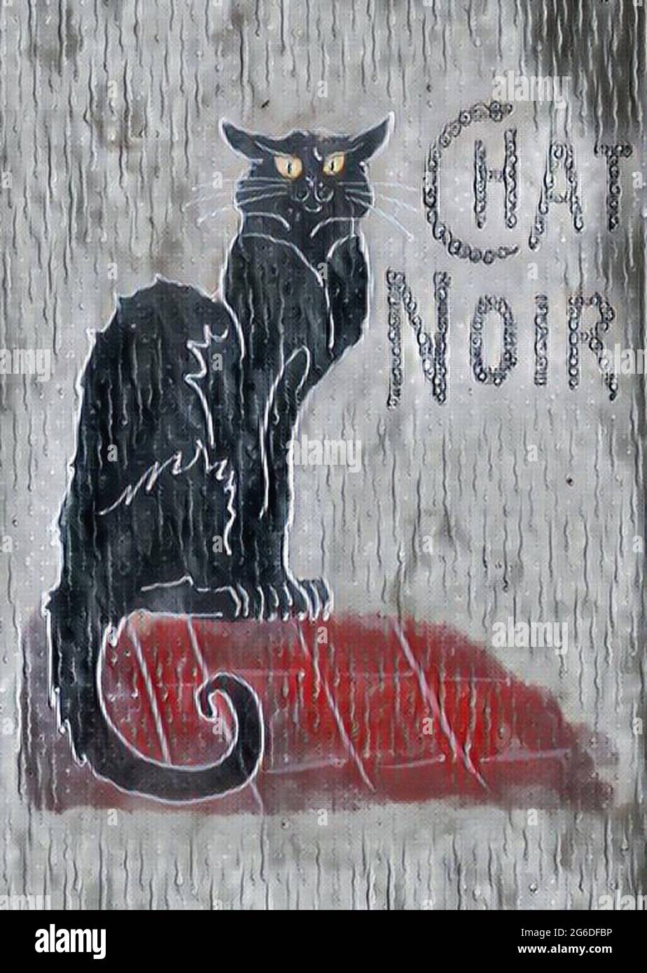 le chat noir artwork Stock Photo - Alamy