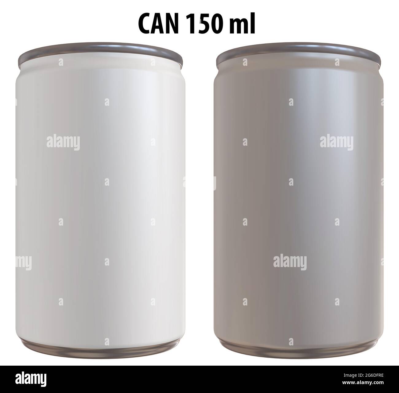 3D rendering - High resolution image of CAN 150ml, white and silver ...