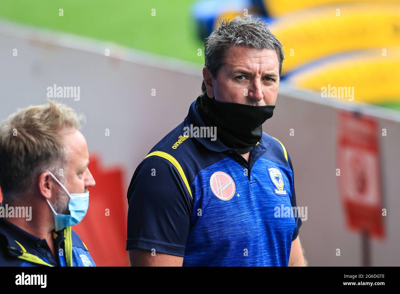 Steve Price Head Coach of Warrington Wolves arrives at The Halliwell ...