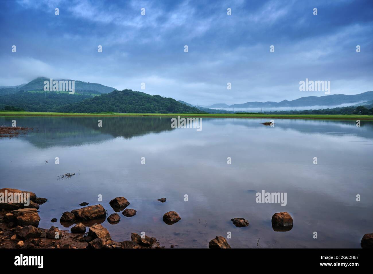 Varasgaon Dam Backwaters, Maharashtra, India Stock Photo - Alamy