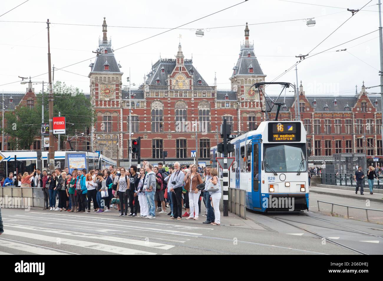 Urban trams in the city of Amsterdam Stock Photo - Alamy