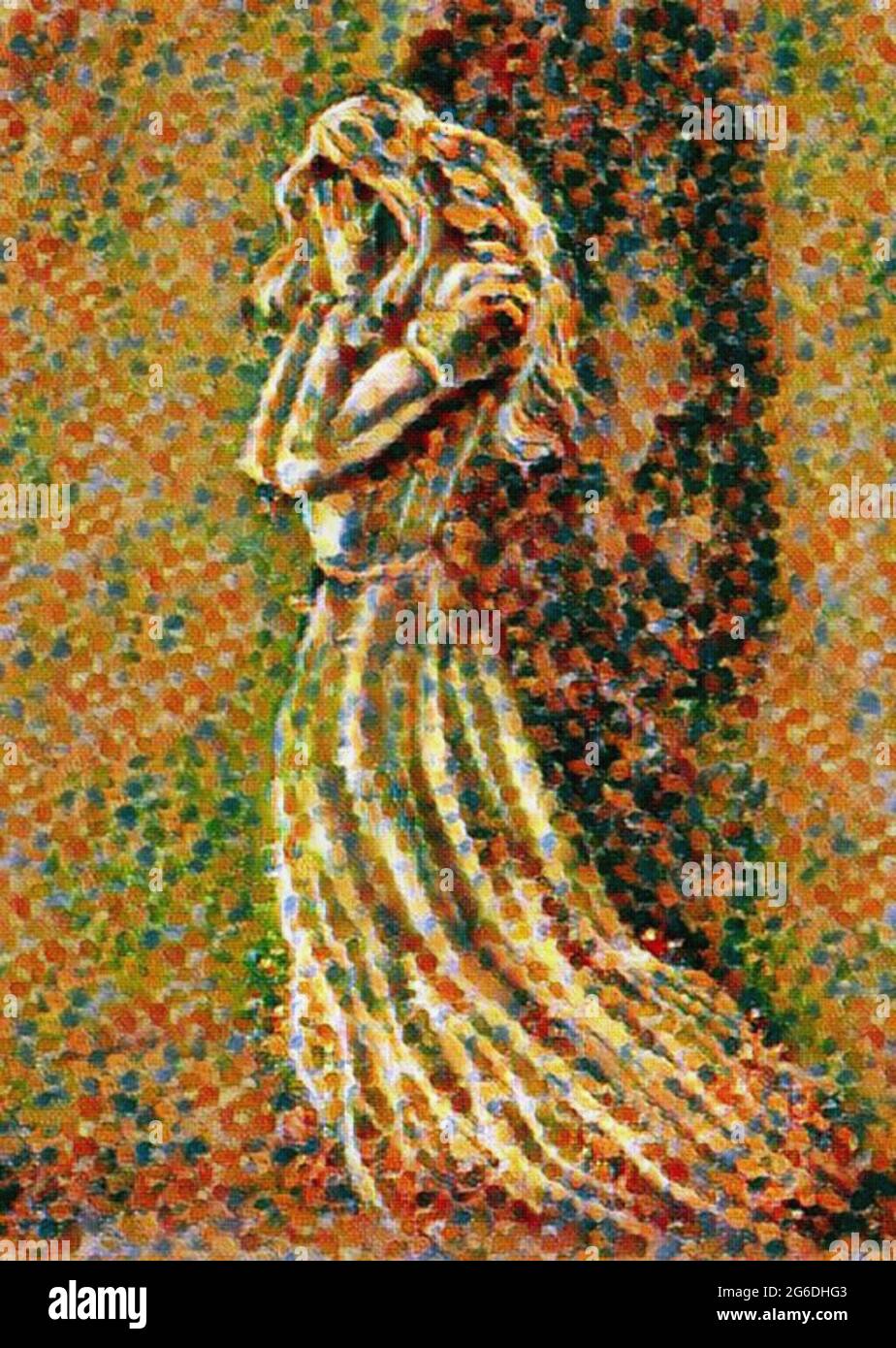 A crying white lady ghost illustration Stock Photo - Alamy