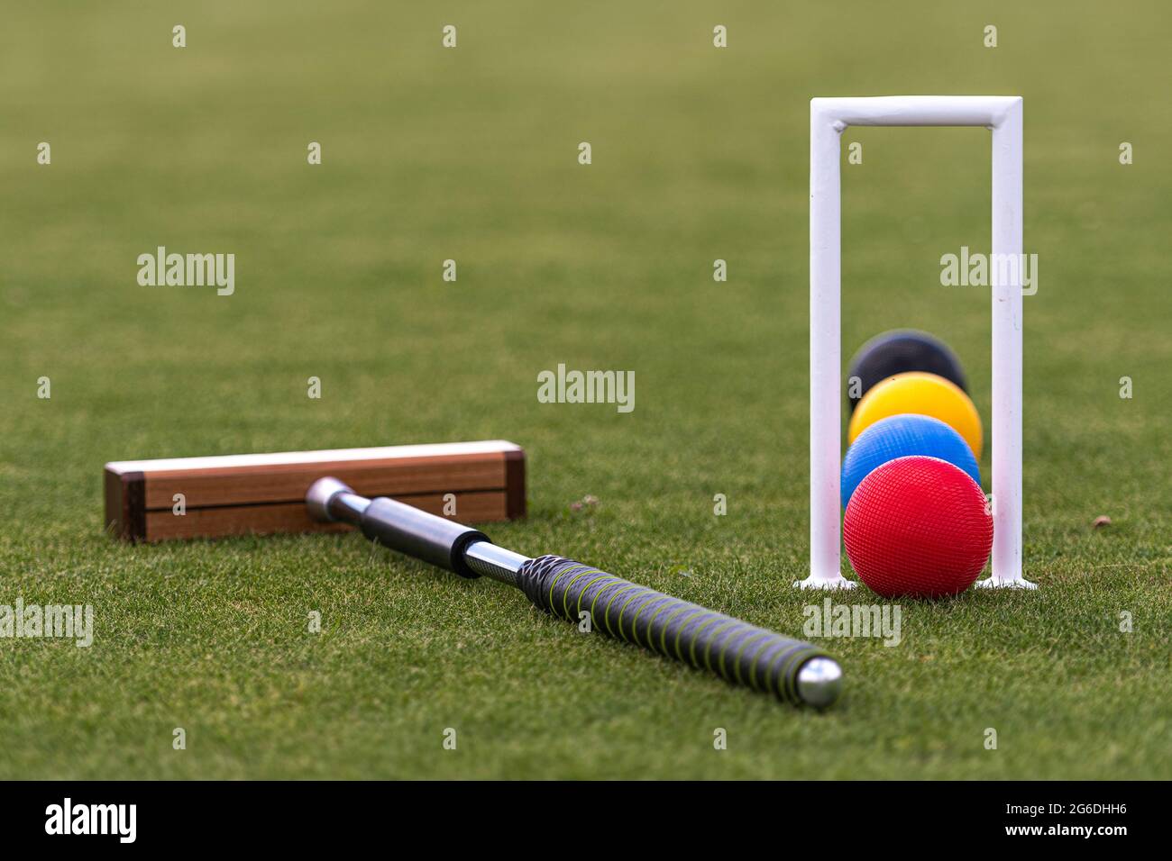 Croquet game hammer balls hi-res stock photography and images - Alamy