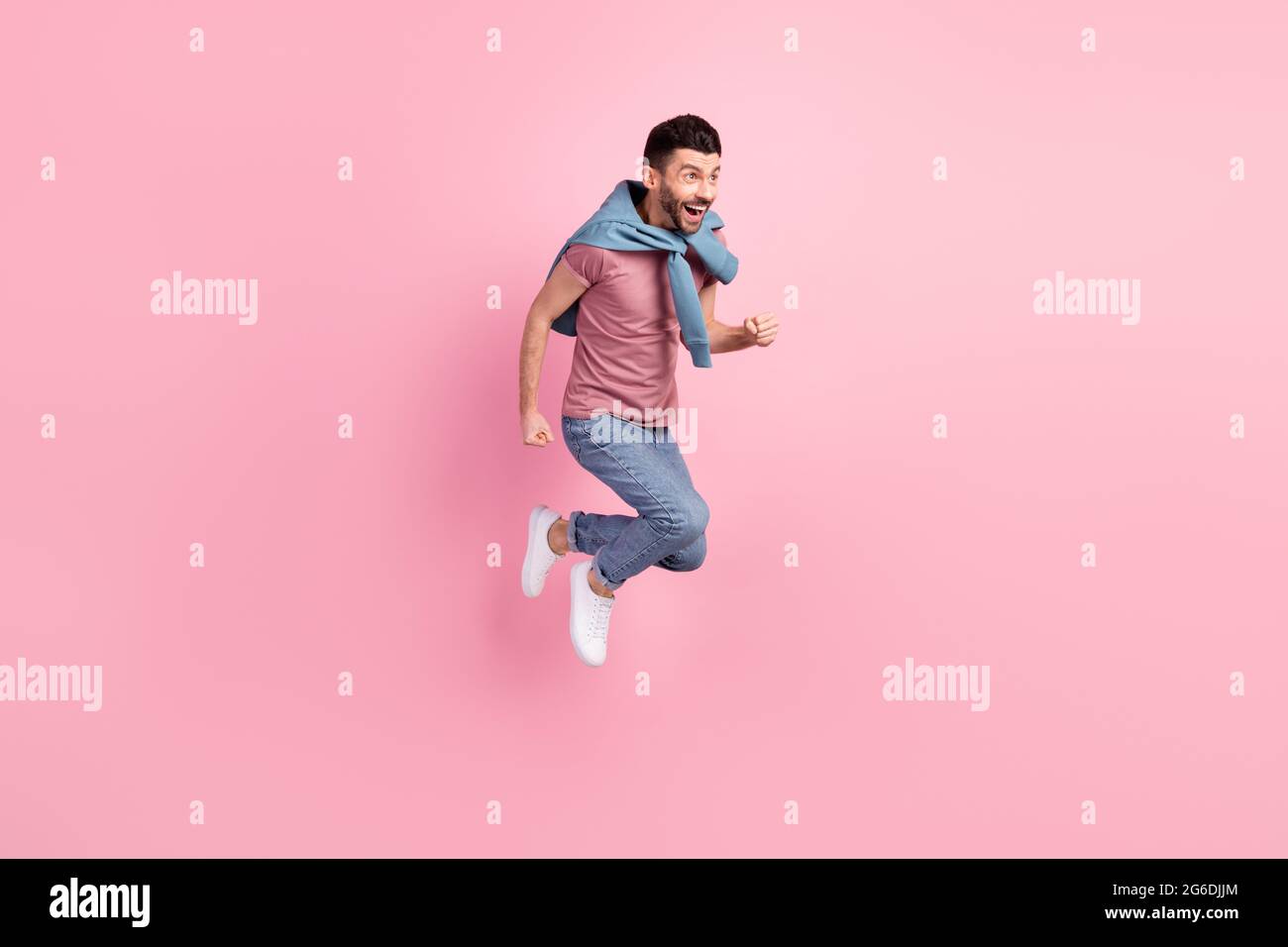 Full size photo of happy excited crazy smiling positive handsome man ...