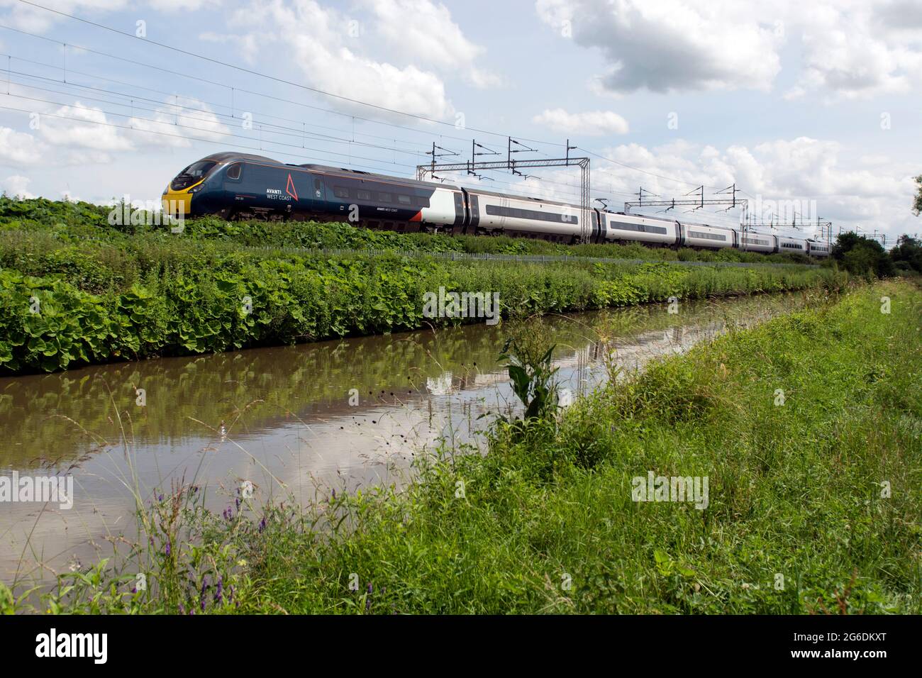 An Avanti West Coast Pendolino train on the West Coast Main Line ...