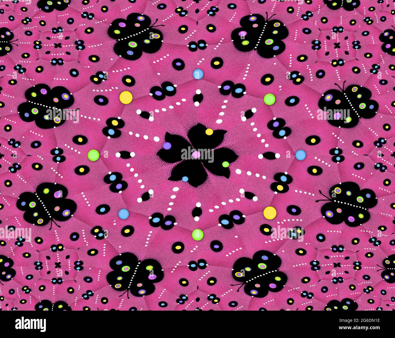 Hot Pink And Black Polka Dots