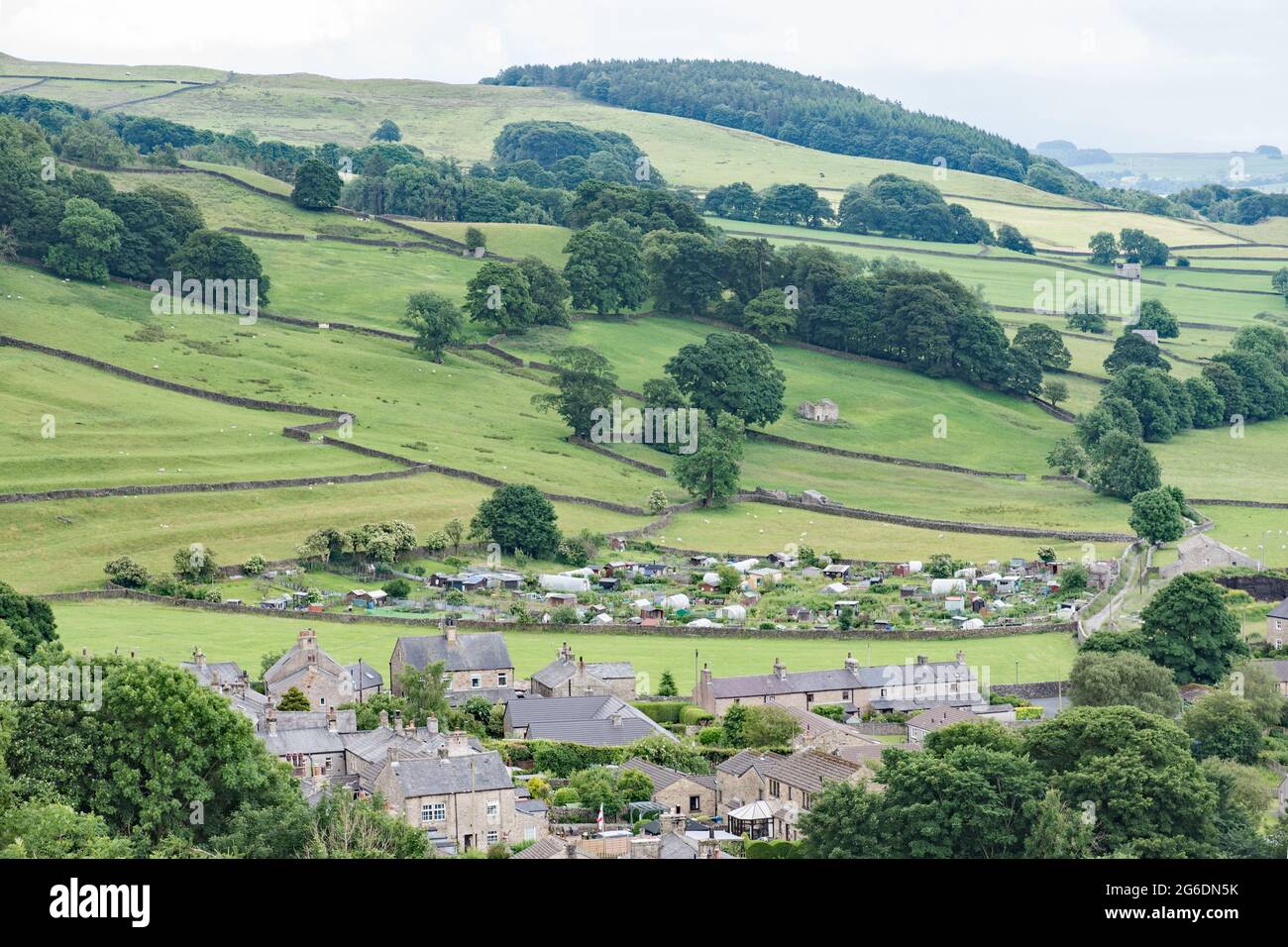 The market town of Settle in North Yorkshire.....roofscapes and streets ...