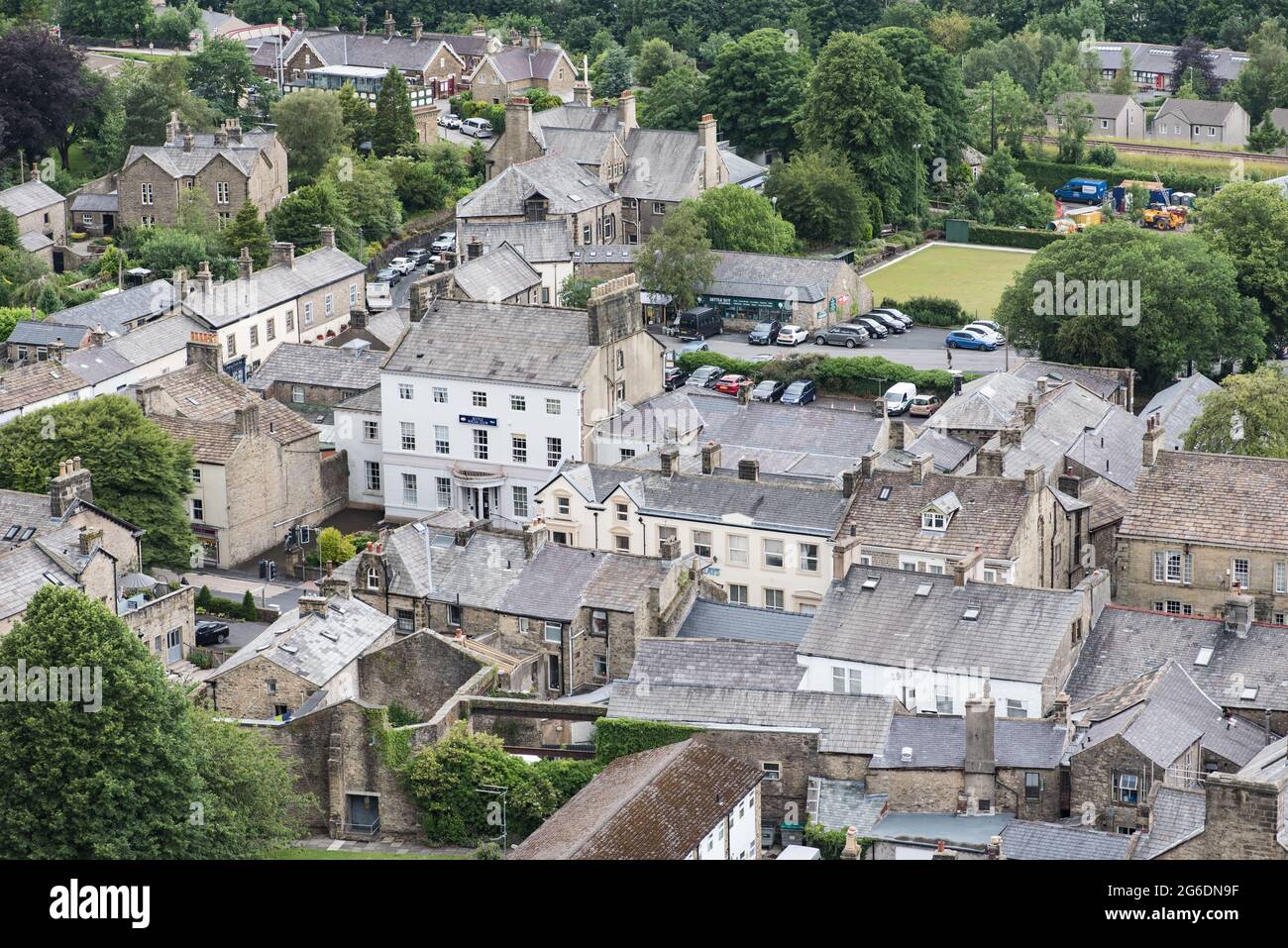 The market town of Settle in North Yorkshire.....roofscapes and streets ...