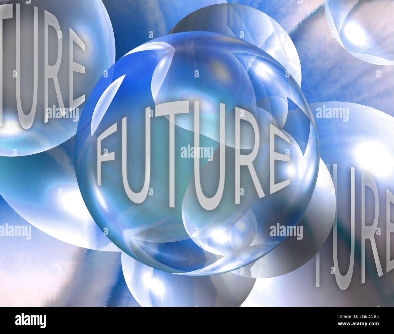 Look into the crystal ball and see your future. Golden irredescent ...