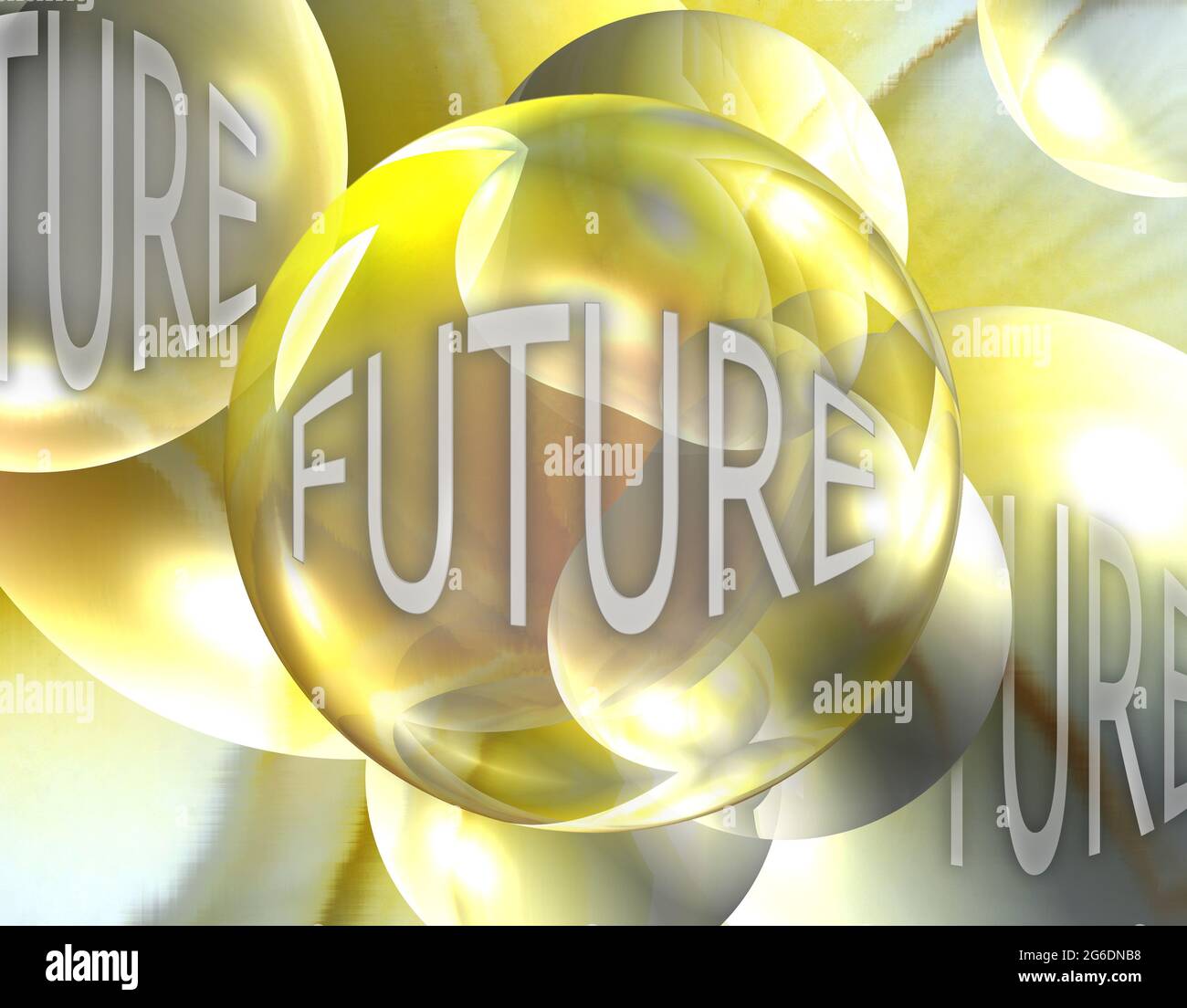 Look into the crystal ball and see your future. Golden irredescent ...