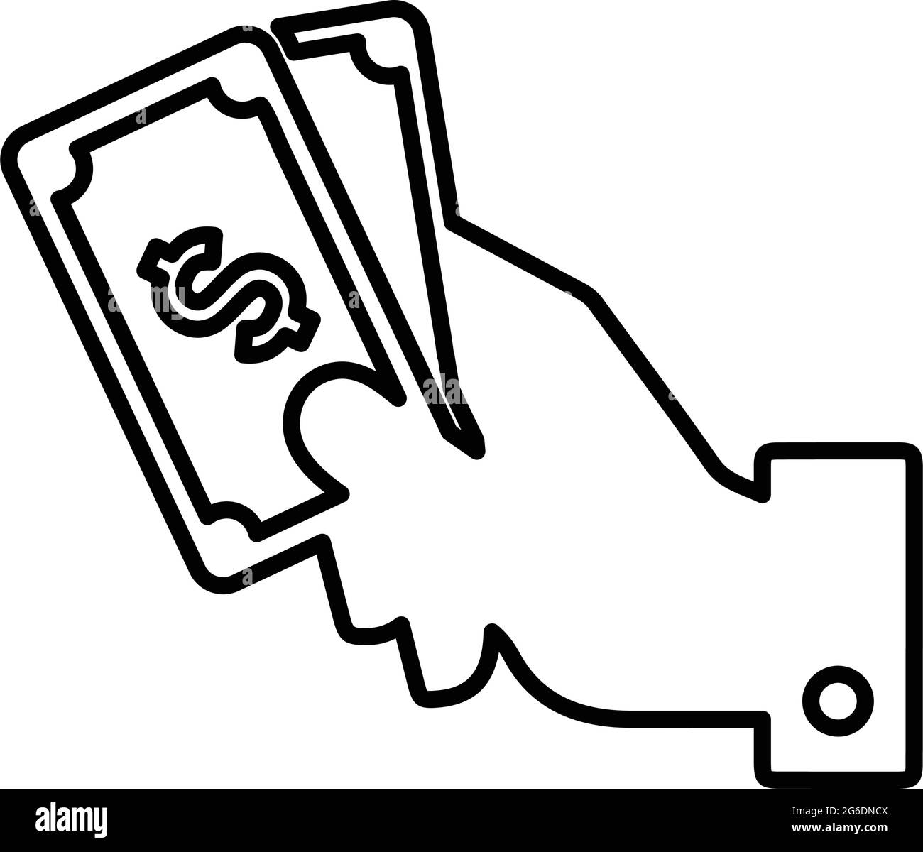 Cash payment, transfers icon is isolated on white background. Use for ...