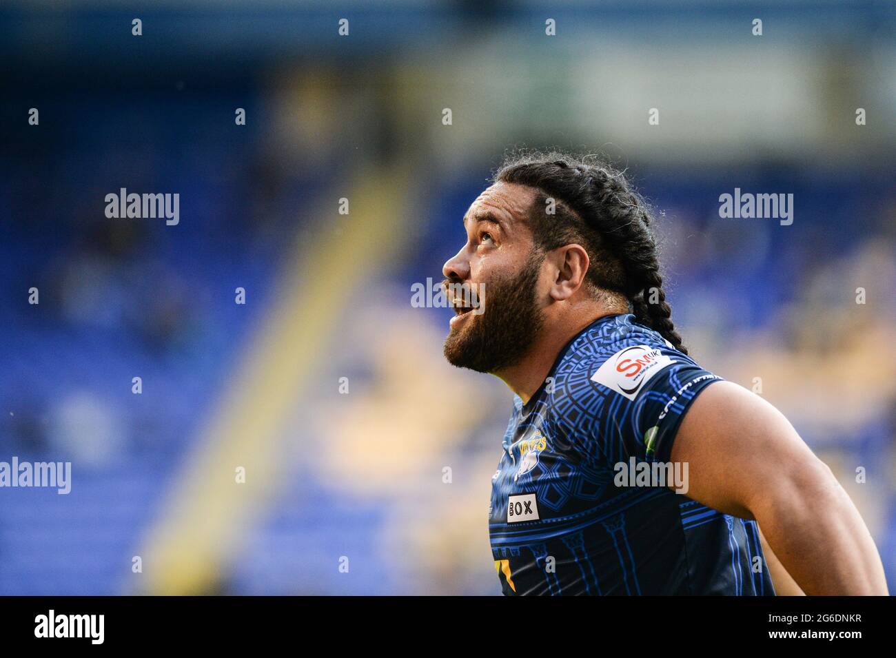Warrington, England - 5 July 2021 - Konrad Hurrell (4) of Leeds Rhinos ...