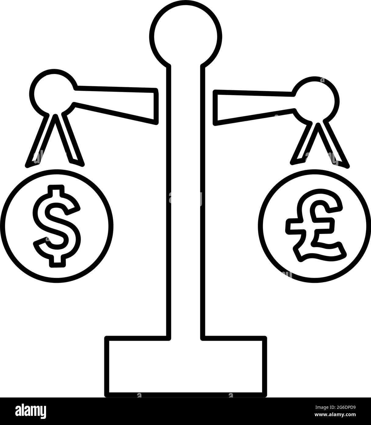 Currency balance, measure, weight icon - Simple editable vector EPS ...