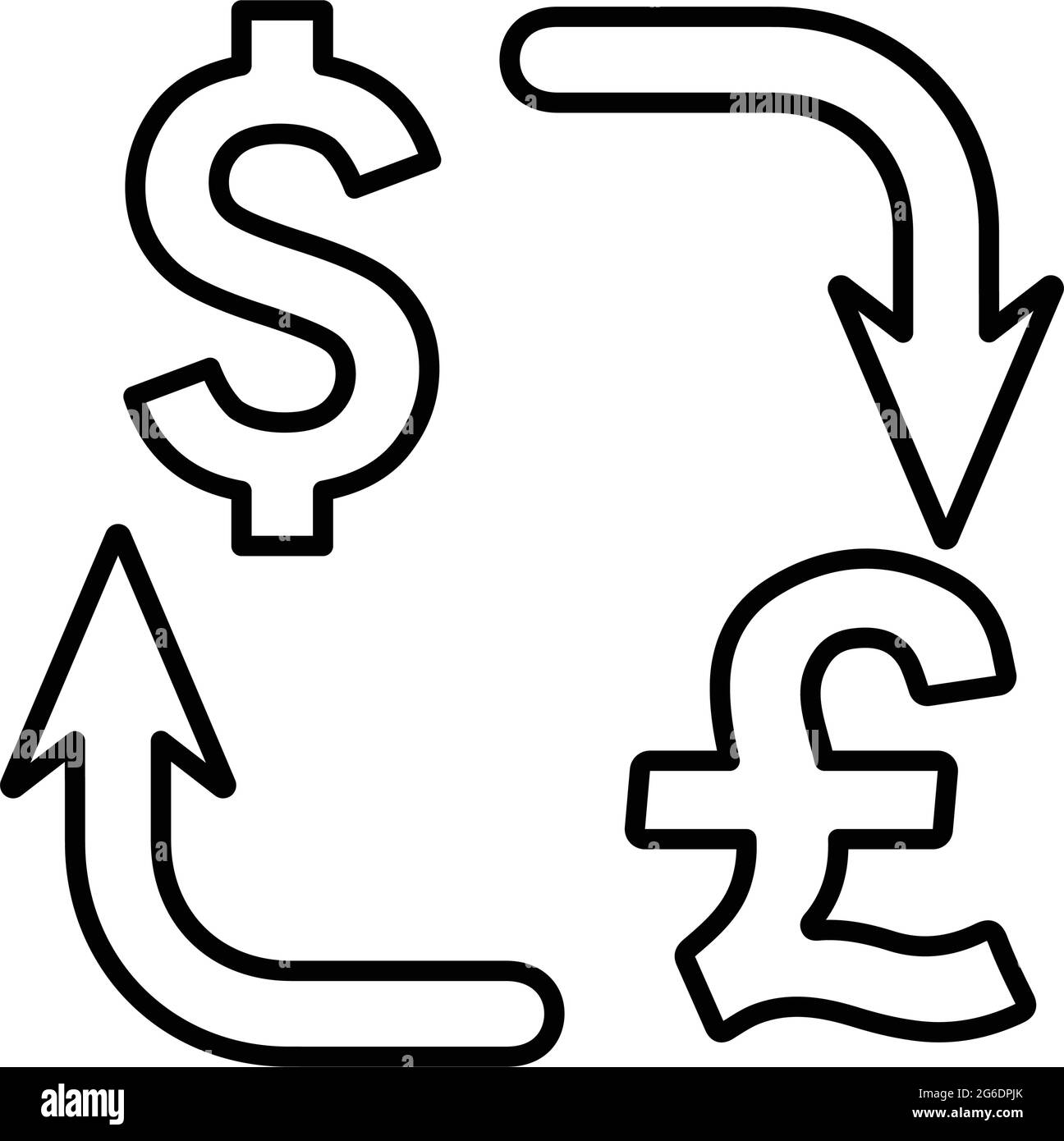 Currency conversion, dollar, money icon - Simple editable vector EPS ...