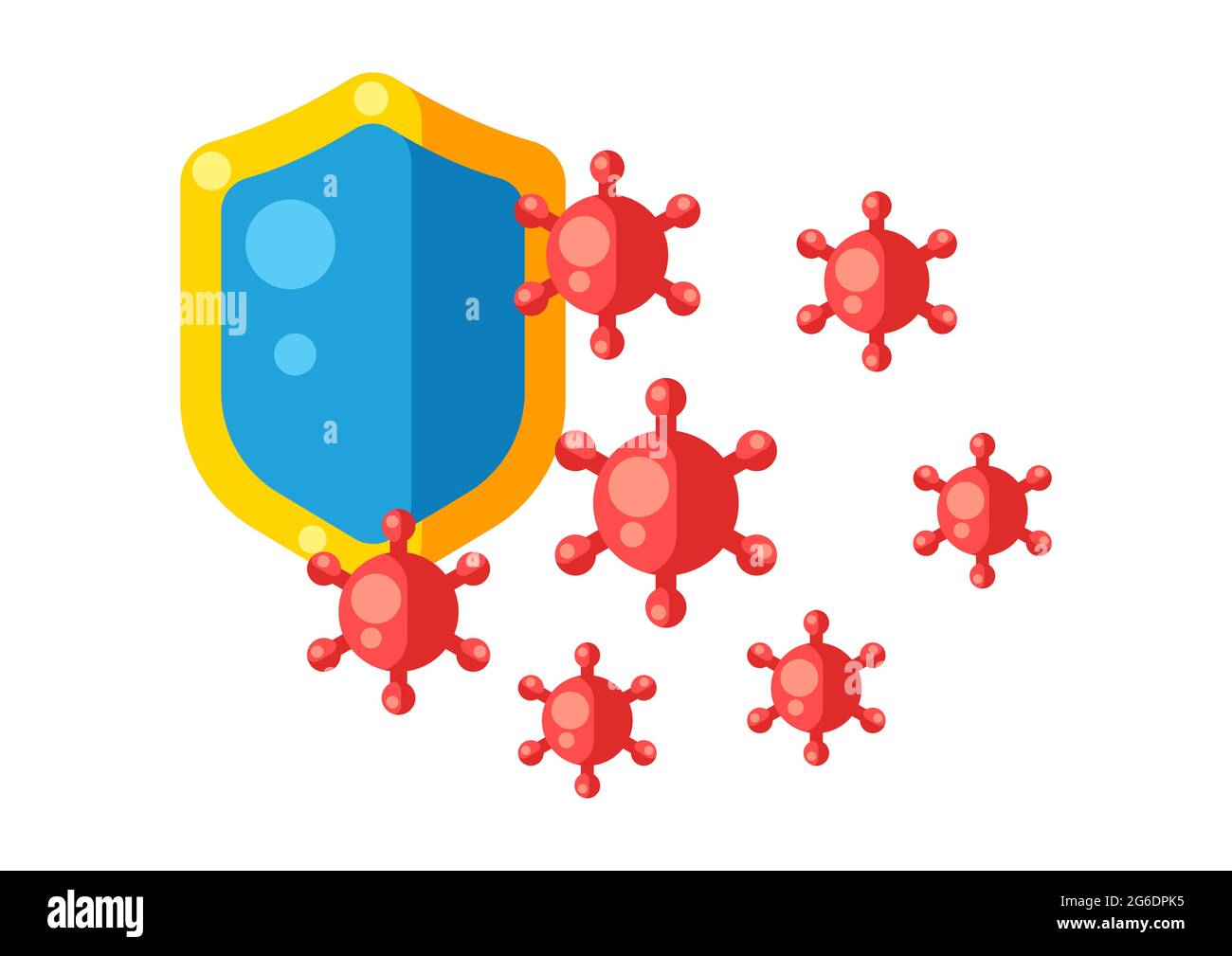Health care and protection from virus. Concept illustration ...