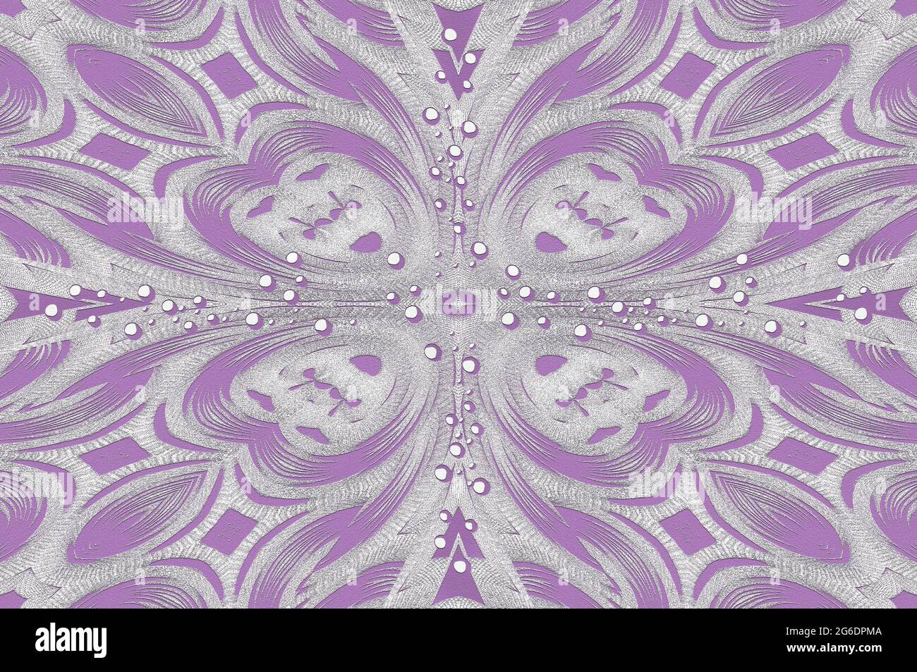 Fancy lilac cardstock cover has polka dots and swirl design. Pastel ...