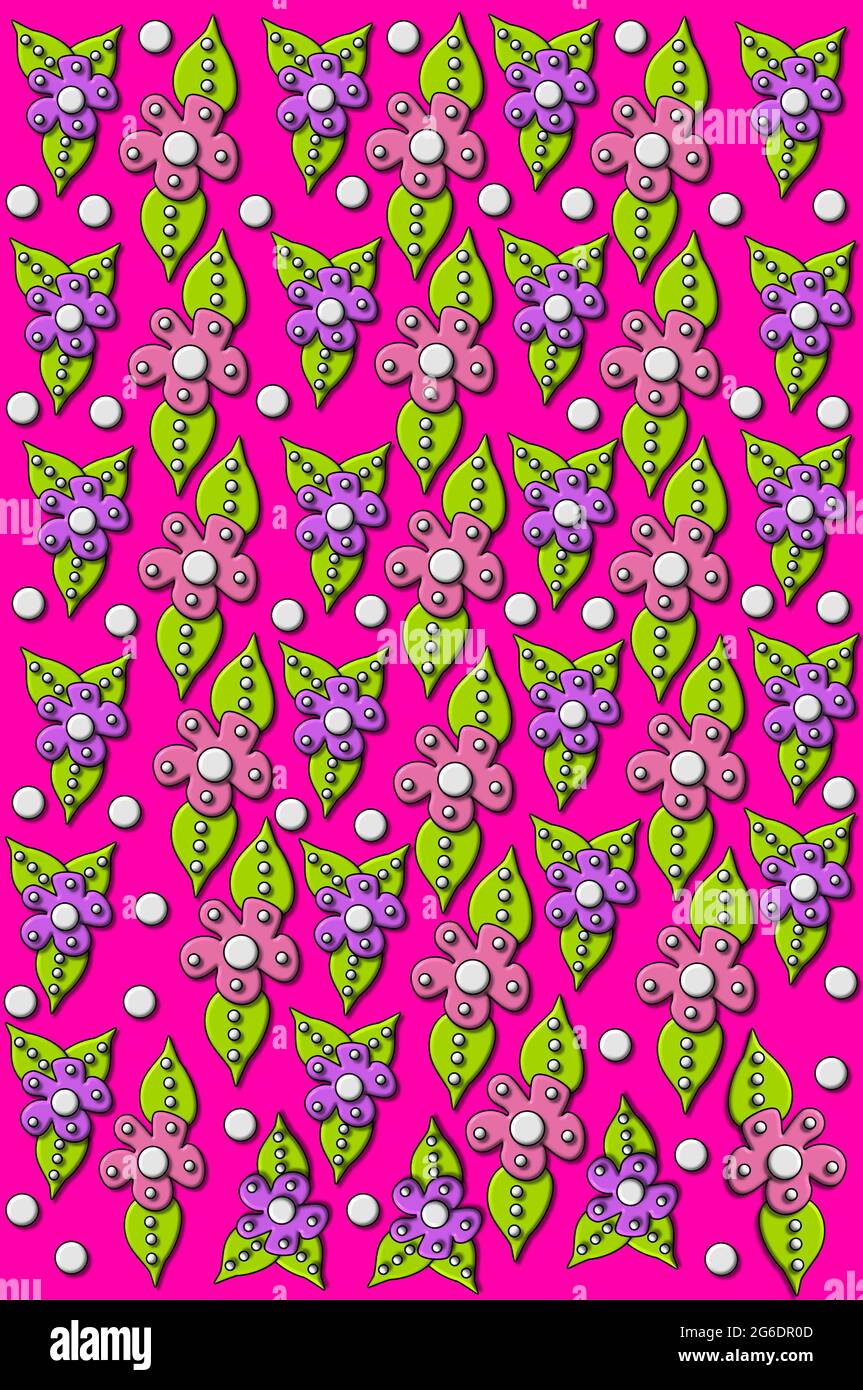 Purple And Green Polka Dot Background