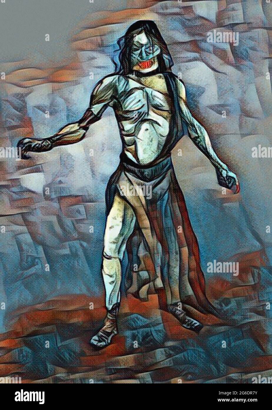 illustration of an evil zombie Stock Photo - Alamy