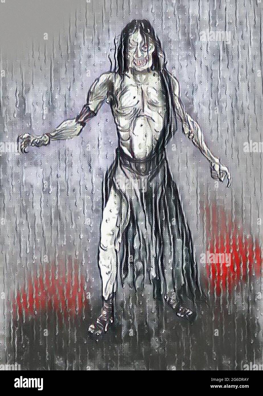 illustration of an evil zombie Stock Photo - Alamy