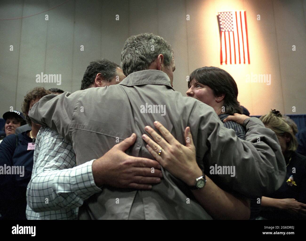 President George W. Bush consoles families of victims of the terrorist ...