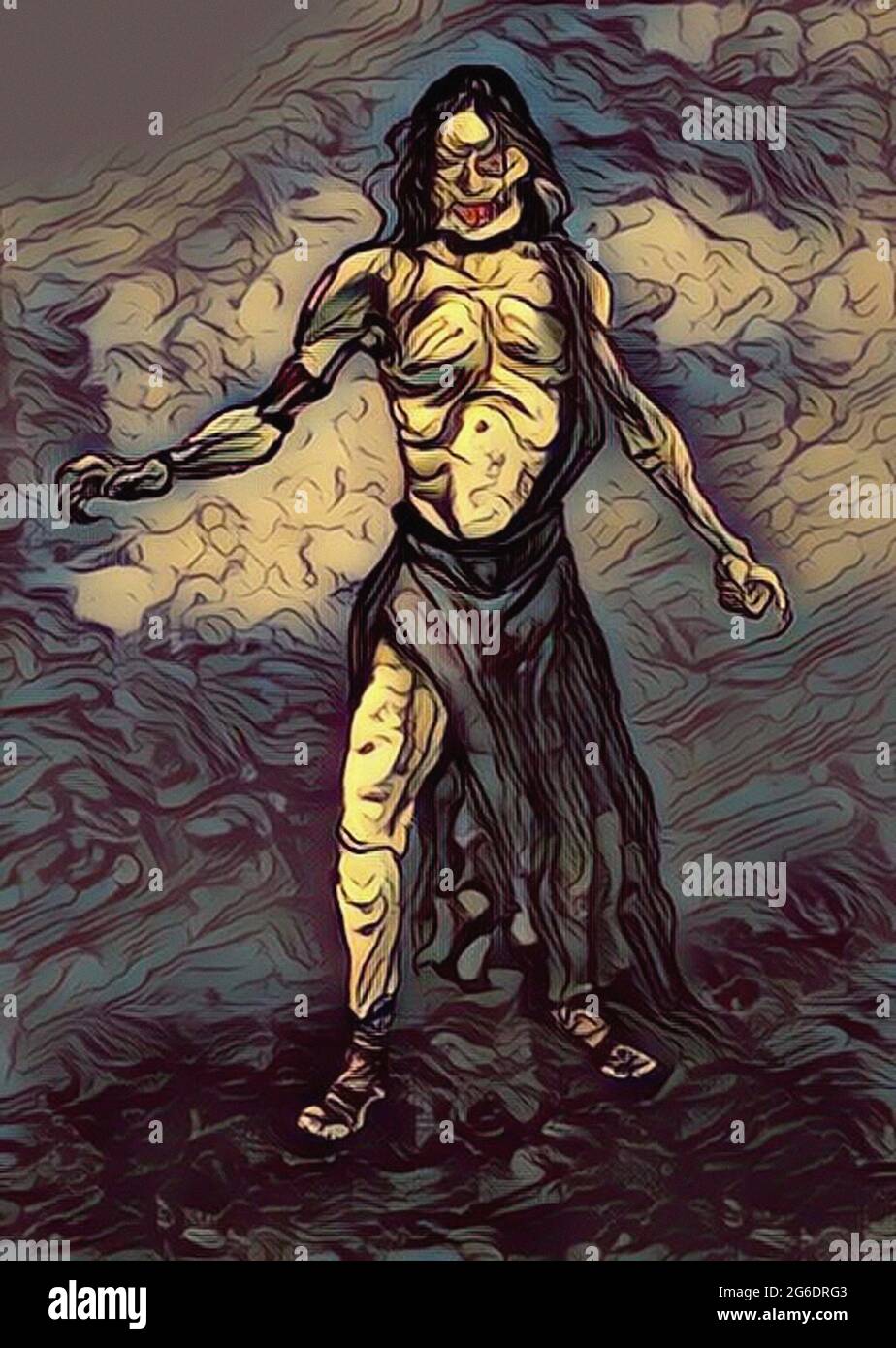 illustration of an evil zombie Stock Photo - Alamy