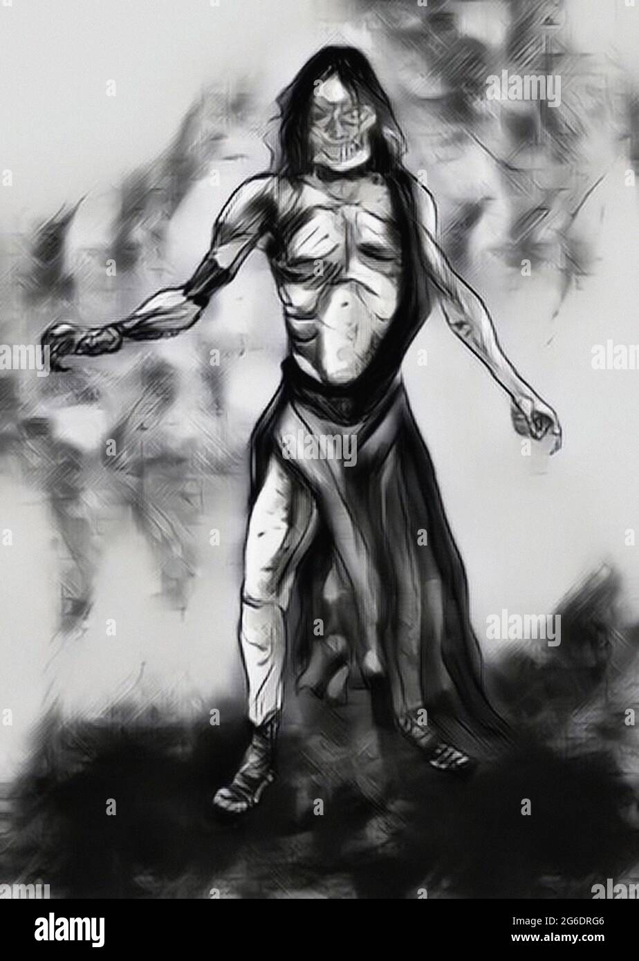 illustration of an evil zombie Stock Photo - Alamy