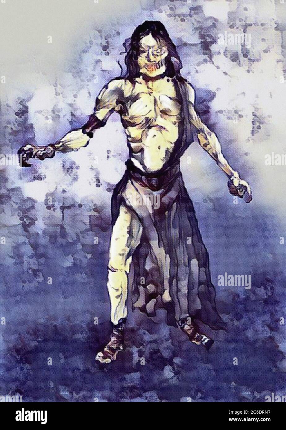 illustration of an evil zombie Stock Photo - Alamy