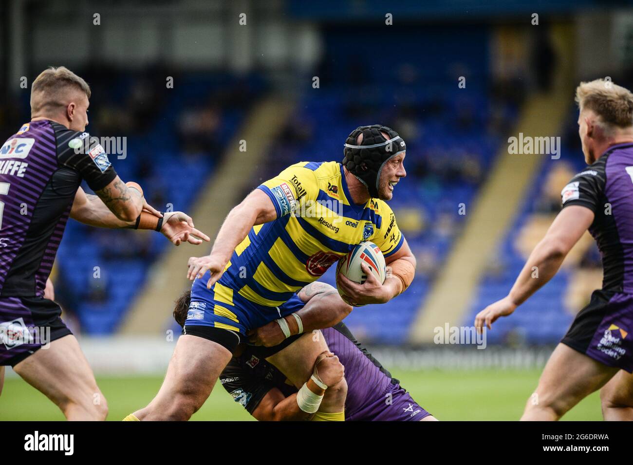 Warrington, England - 5 July 2021 - Chris Hill (8) of Warrington Wolves ...