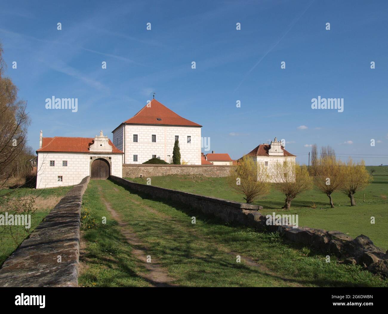 Renaissance water fort Novy Hradek Krcinov in Czech republic Stock ...