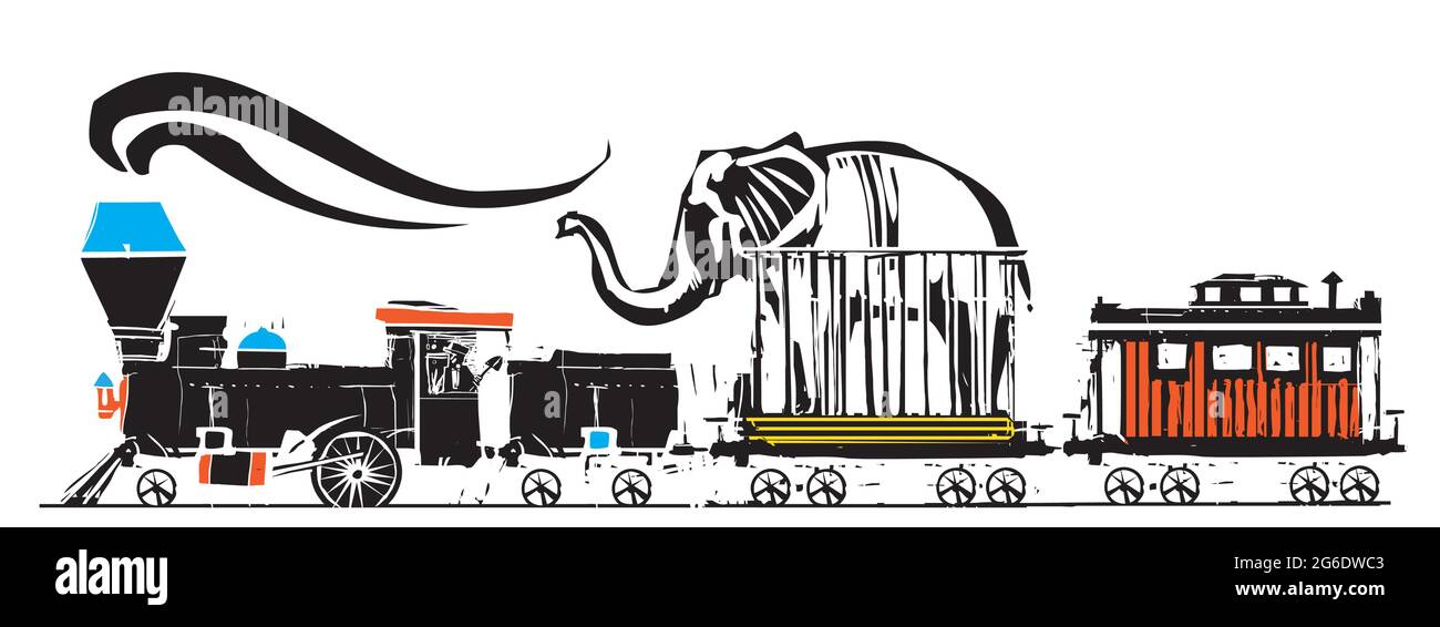 American train caboose Stock Vector Images - Alamy