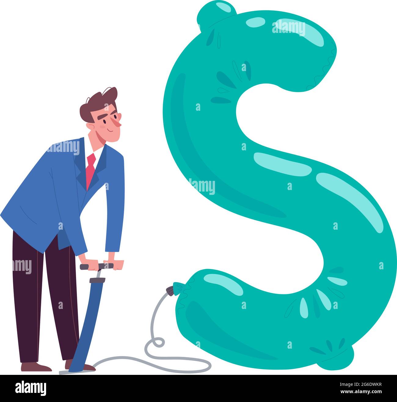 Inflate inflation money economy Stock Vector Images - Alamy