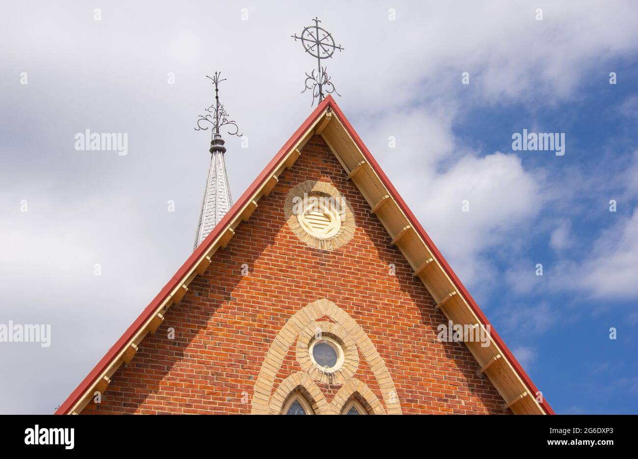 Small town church roof Stock Photo - Alamy