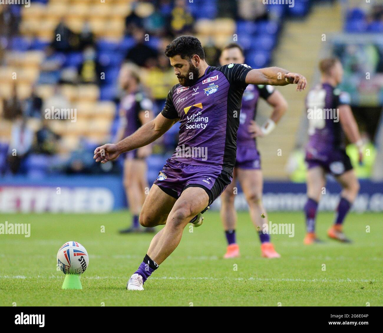 Warrington, England - 5 July 2021 - Rhyse Martin (12) of Leeds Rhinos ...
